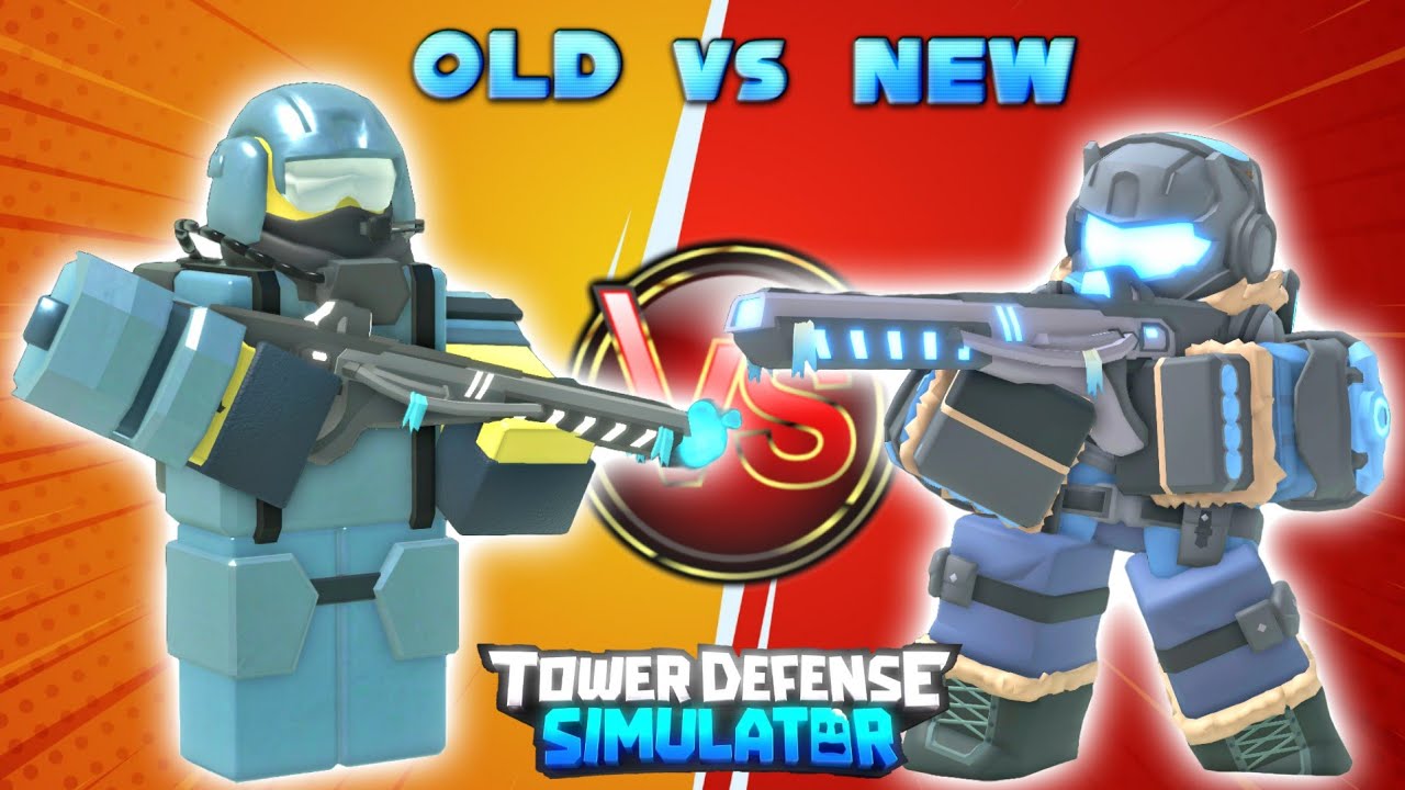 new vs old Frost Blaster tds, Frost Blaster Skin showcase tds, roblox ...