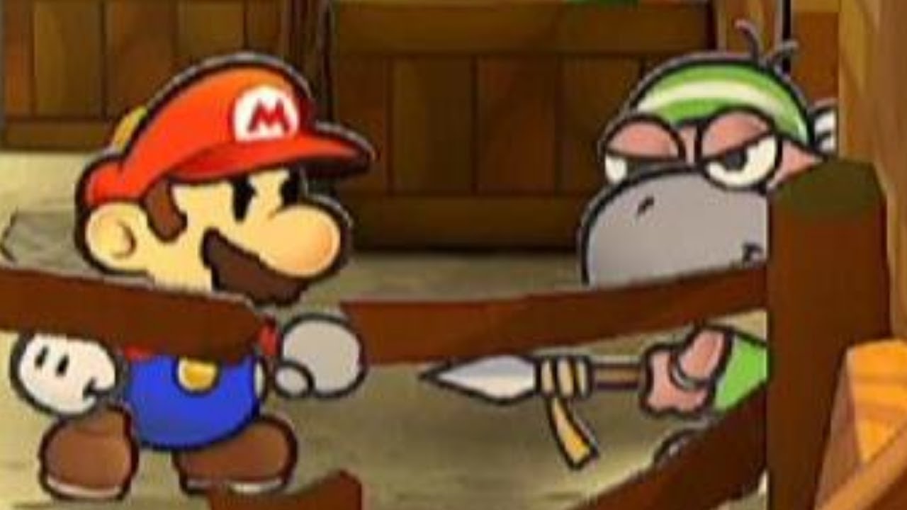 Paper Mario TTYD Remake - Beating Gus in the Prologue - YouTube