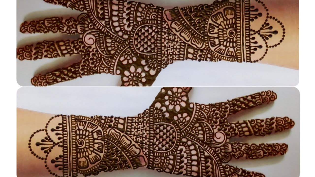 bridal mehndi design for front hand||full hand mehndi design for front ...