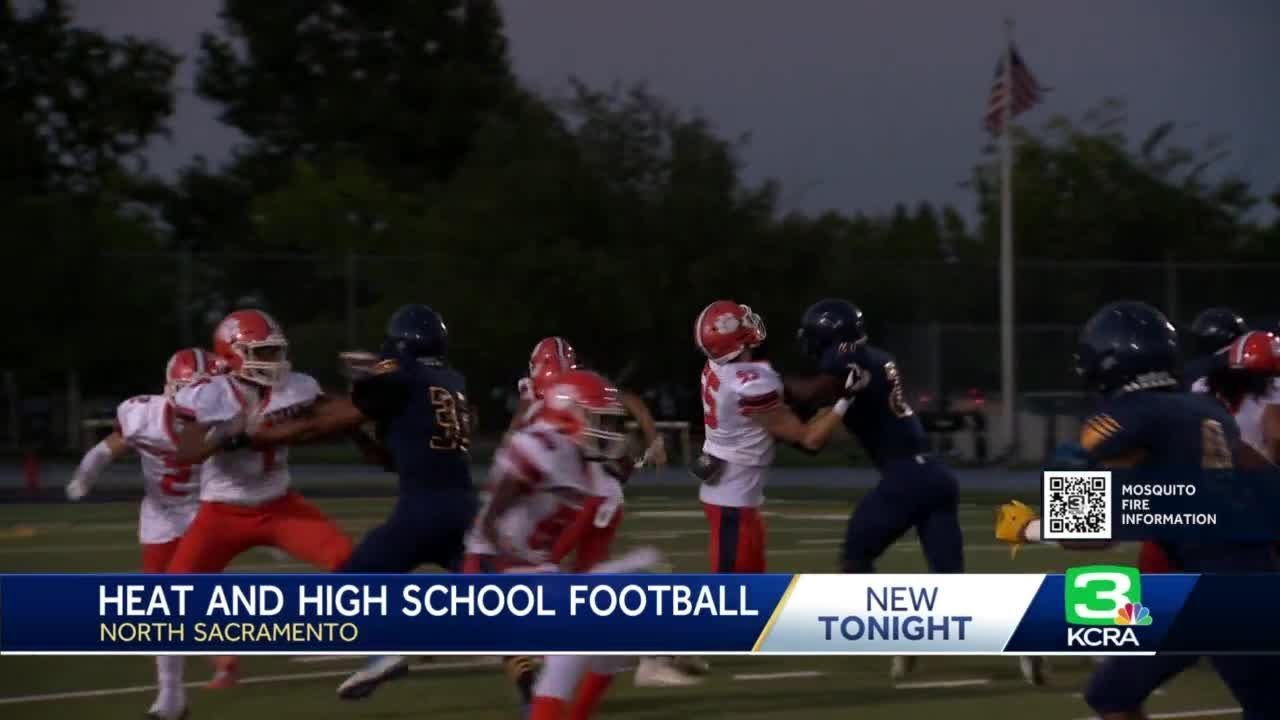 Heat and high school football calls for adjustment for heat - YouTube