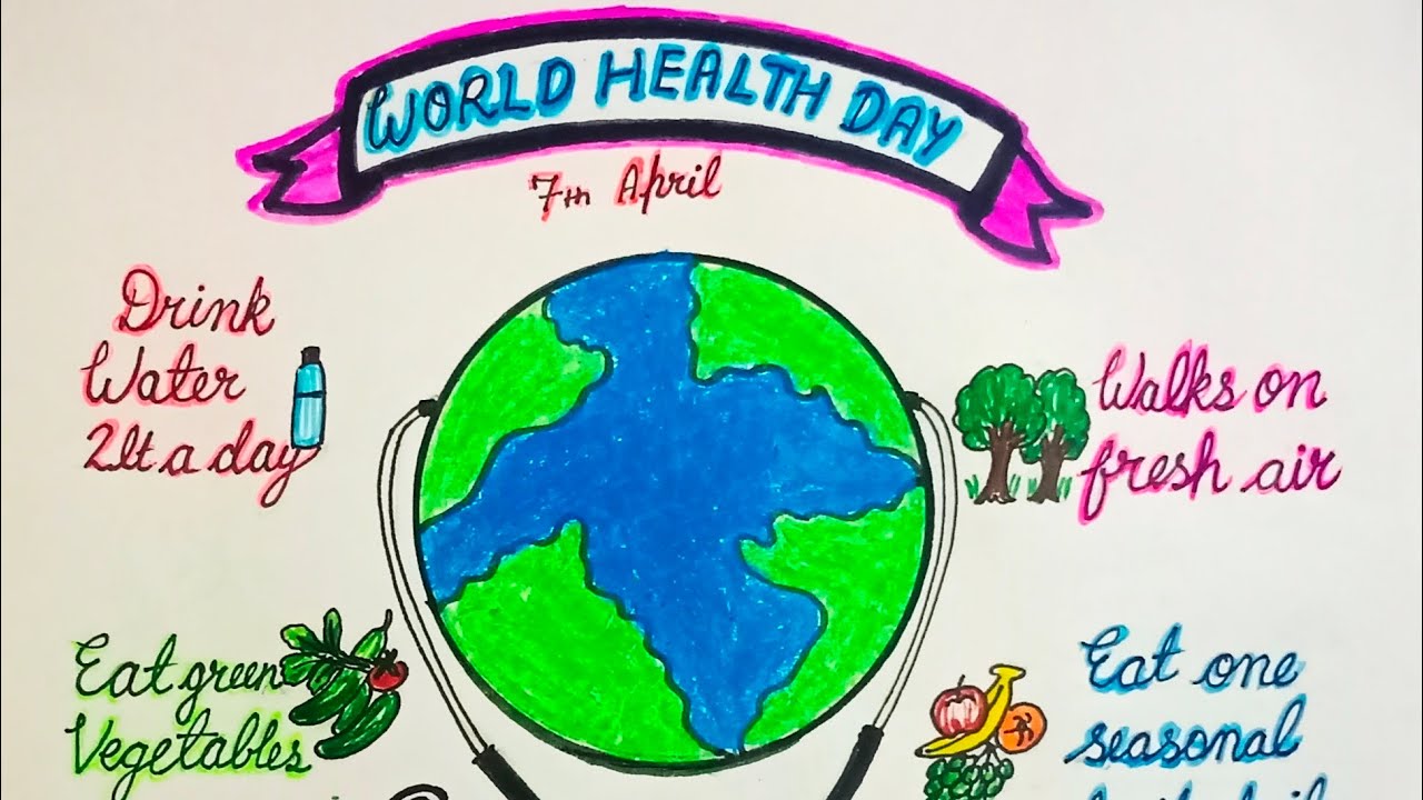 How to draw poster on World Health Day #7th April #World Health Day ...