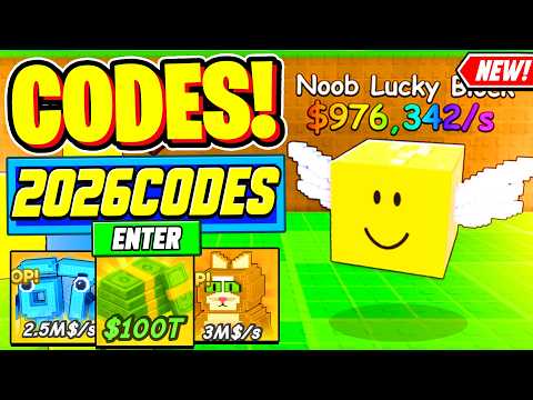 ⚠️New⚠️ ALL WORKING CODES For Be a Lucky Block 2026 - Roblox Be a Lucky Block Codes 2026