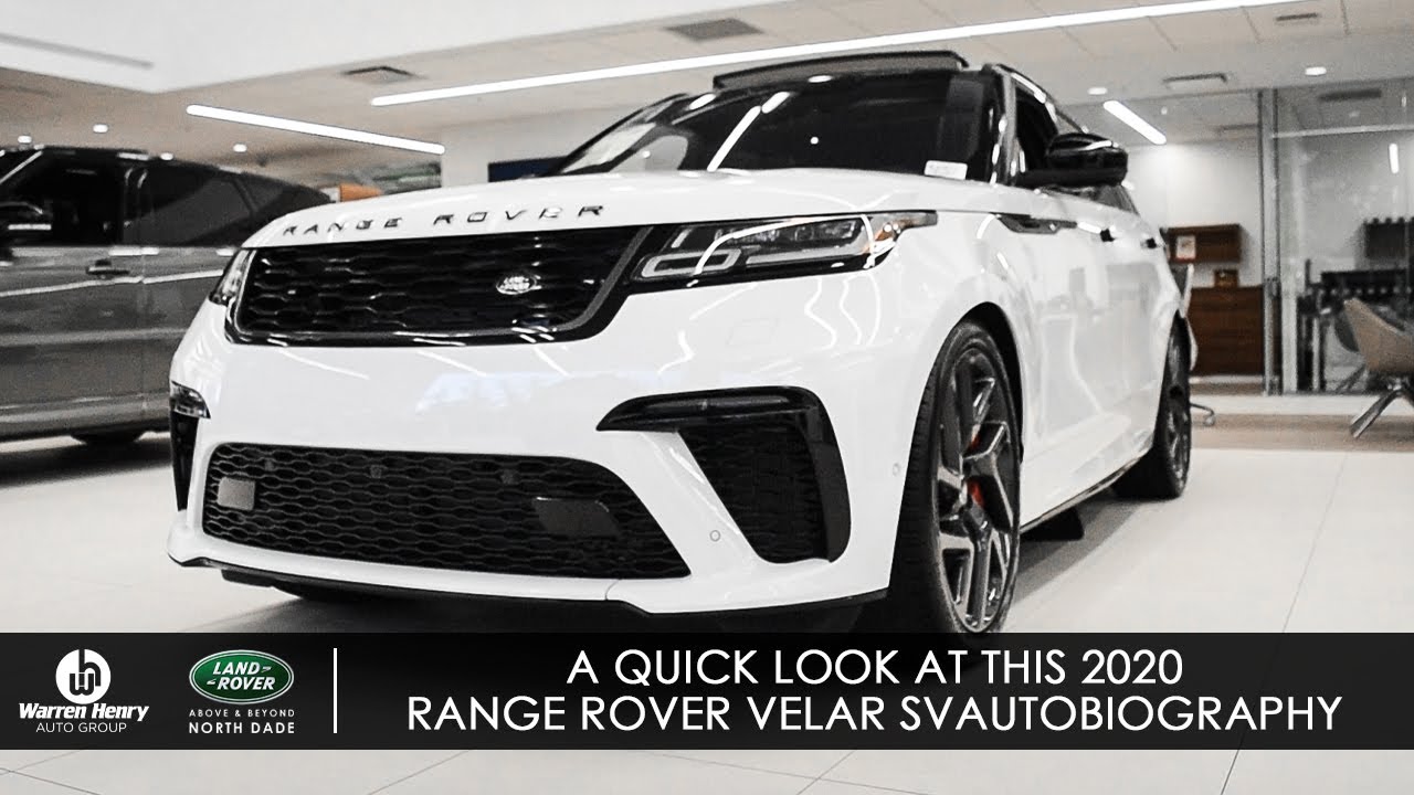 Featuring: 2020 Range Rover Velar SVAutobiography in Fuji White - YouTube