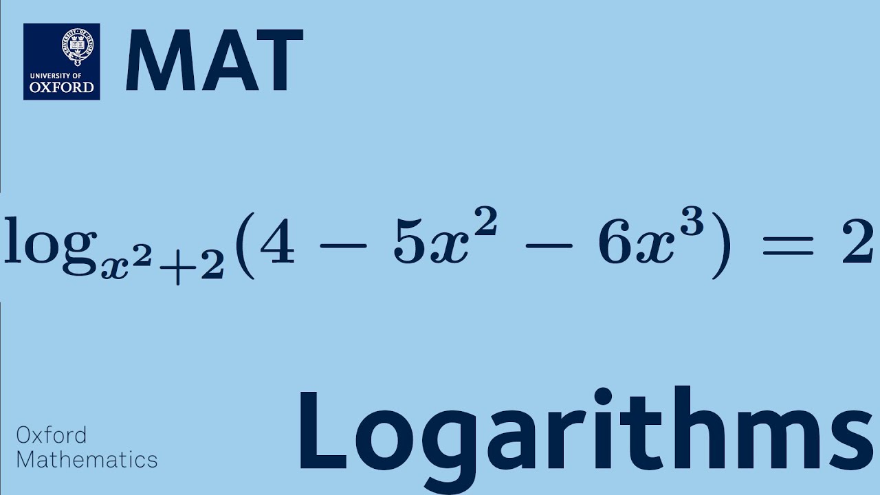 Logarithms and powers | MAT livestream 2022 - YouTube