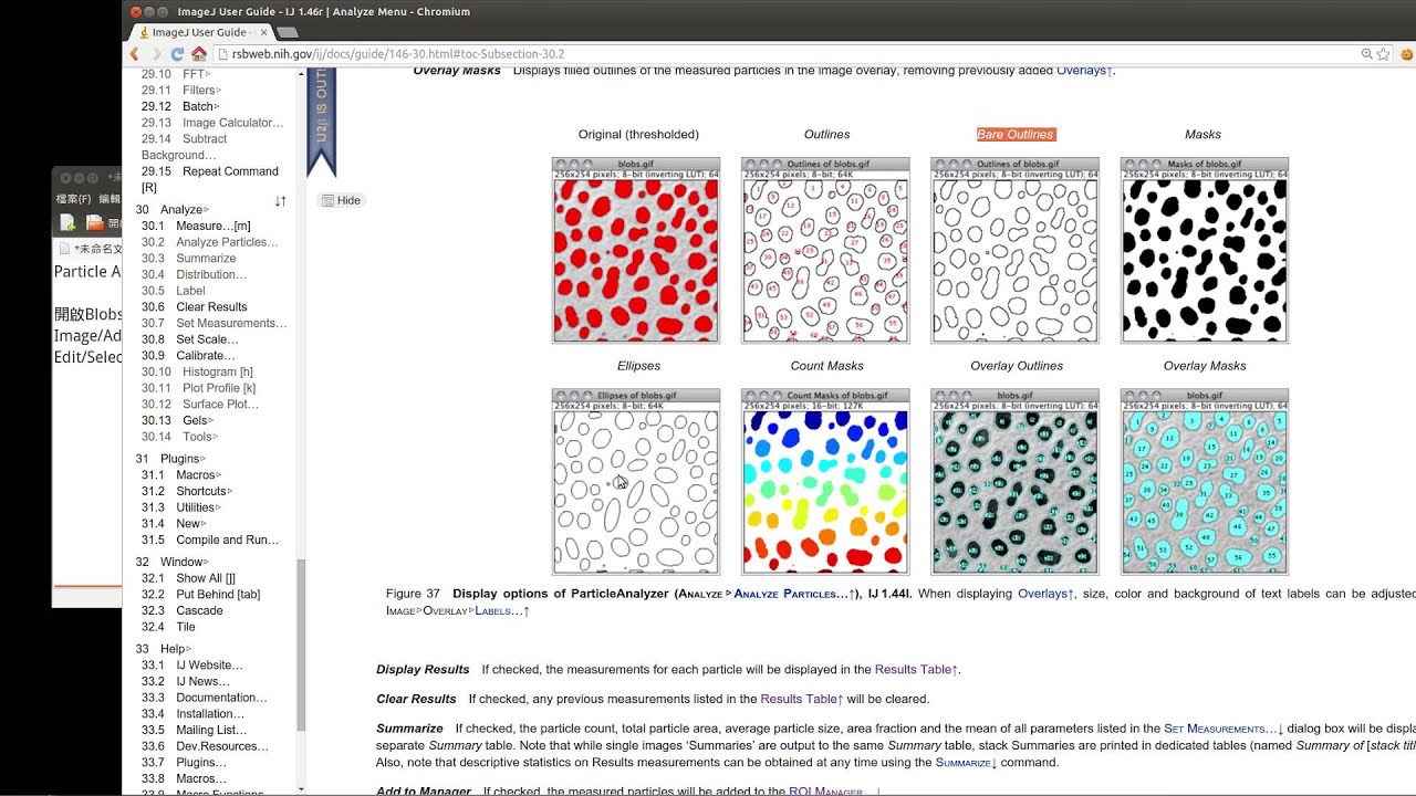 38 imagej的測量面積與數量Particle Analyze（Show） - YouTube
