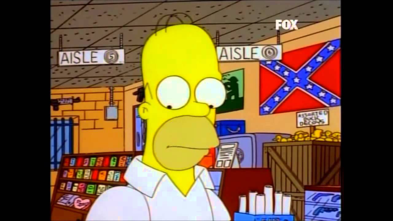 Homer Simpson Buys A Gun YouTube - YouTube