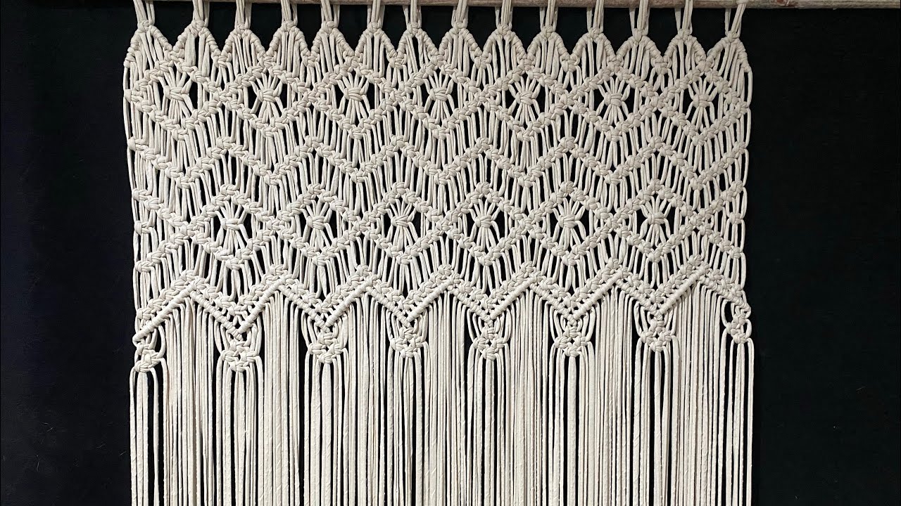 DIY Tutorial Cortina en Macramé N 101. Paso a paso para principiantes ...
