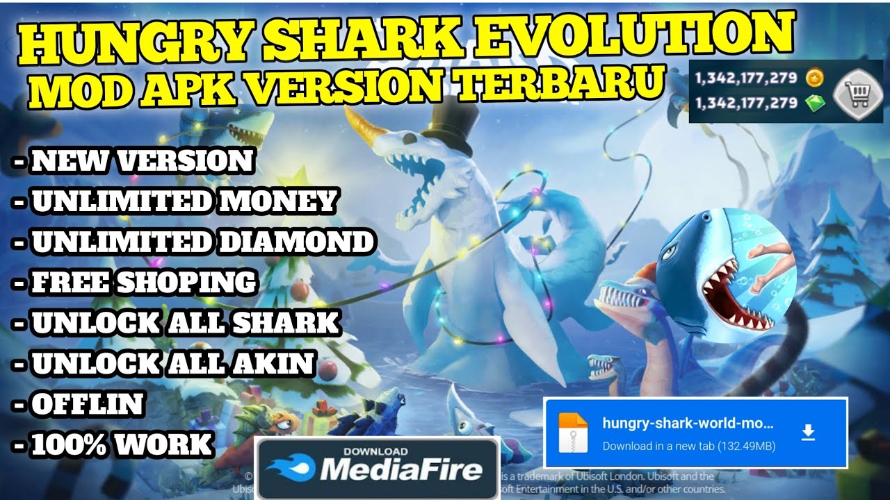 Hungry Shark Evolution Mod Apk V10.6.0 Versi Terbaru 2023 Unlimited ...