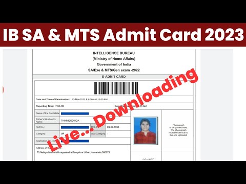 IB Admit Card 2023 Kaise Download Kare ? How to Download IB Security ...