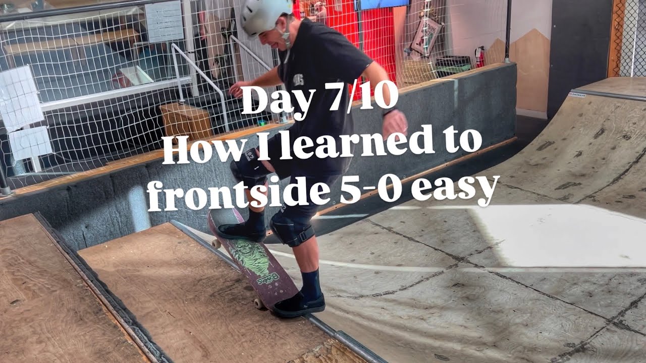 How my friend taught me to frontside 5-0 easy! - YouTube