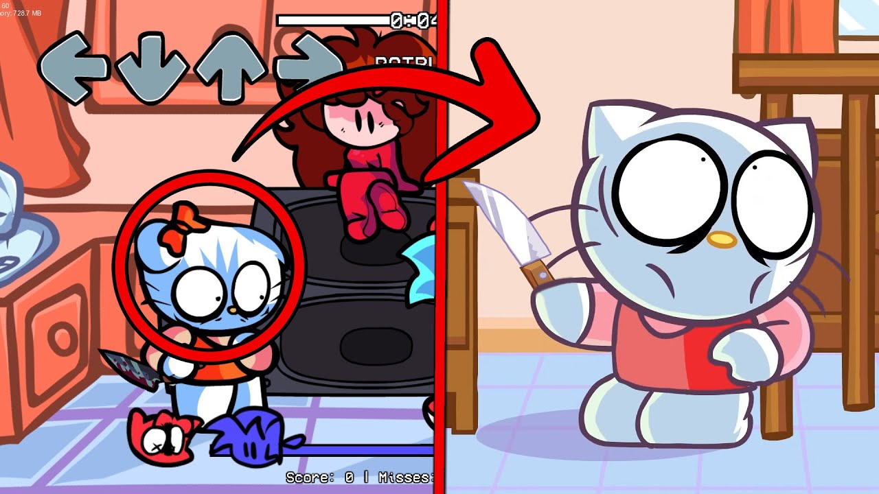 References in FNF VS Hell On Kitty Part 2 | Horror Hello Kitty - YouTube