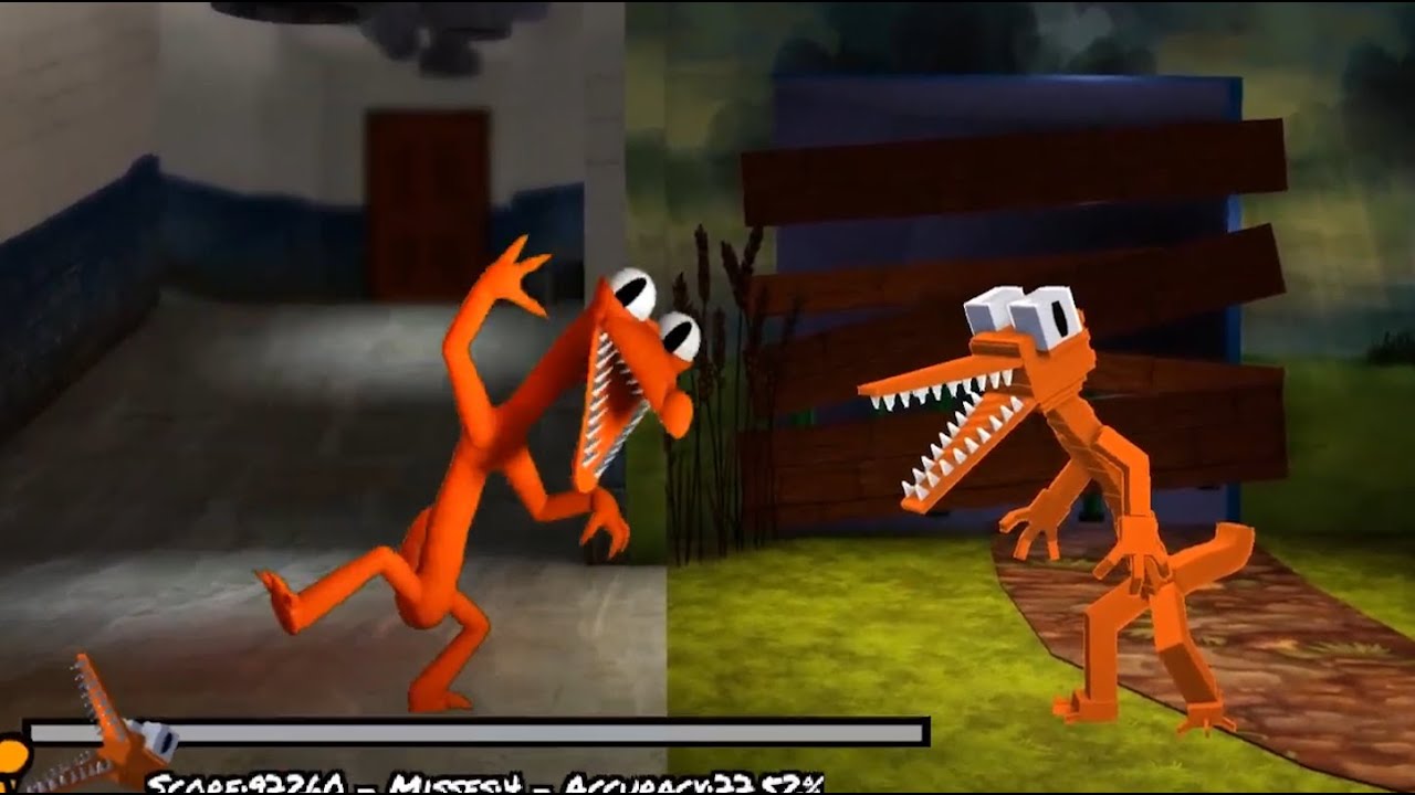 Rainbow Friends | FNF mod Orange VS Minecraft Orange | Friday Night ...