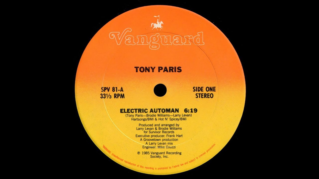 Tony Paris - Electric Automan - Vocal '85 - YouTube