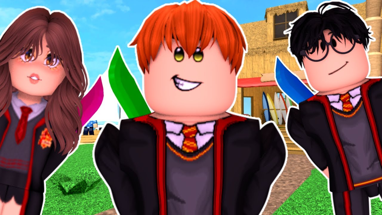 TRIO DO HARRY POTTER NO MURDER (Roblox Murder Mystery 2) - YouTube