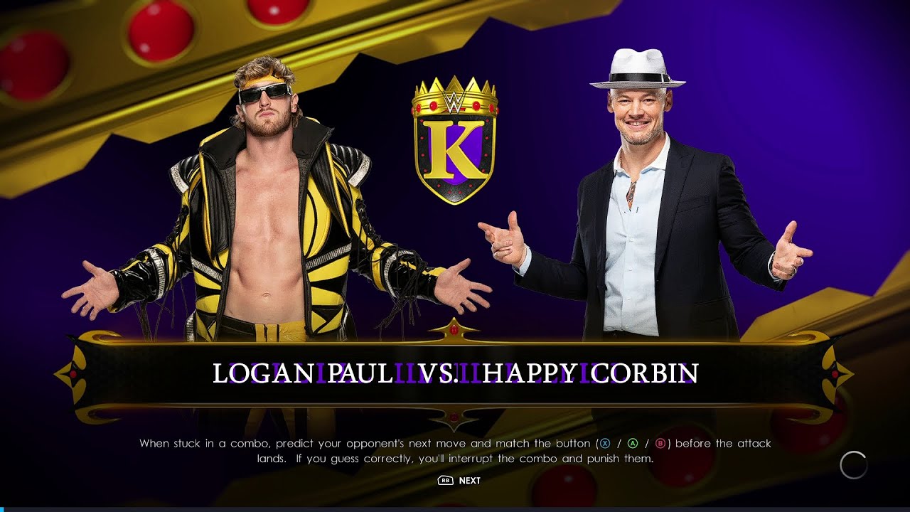 WWE 2K22 Logan Paul Vs Happy Corbin - YouTube