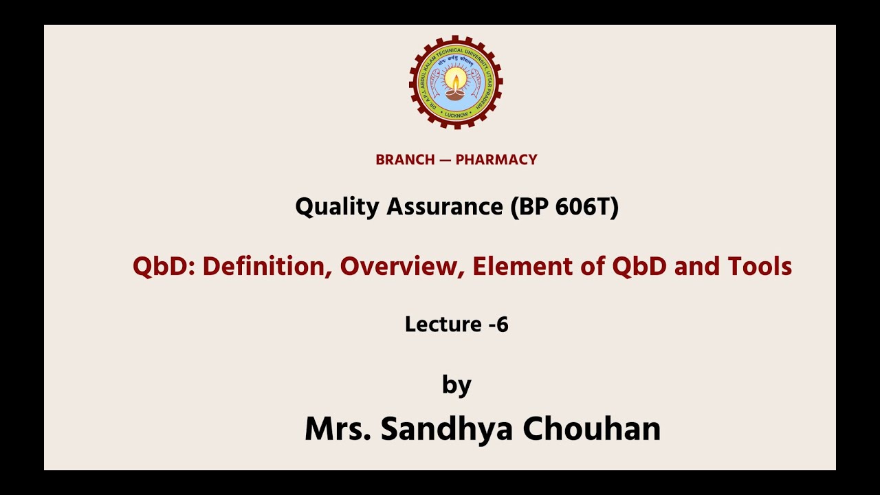 Quality Assurance | QBD: Definition, Overveiw, Element of QBD and Tools ...