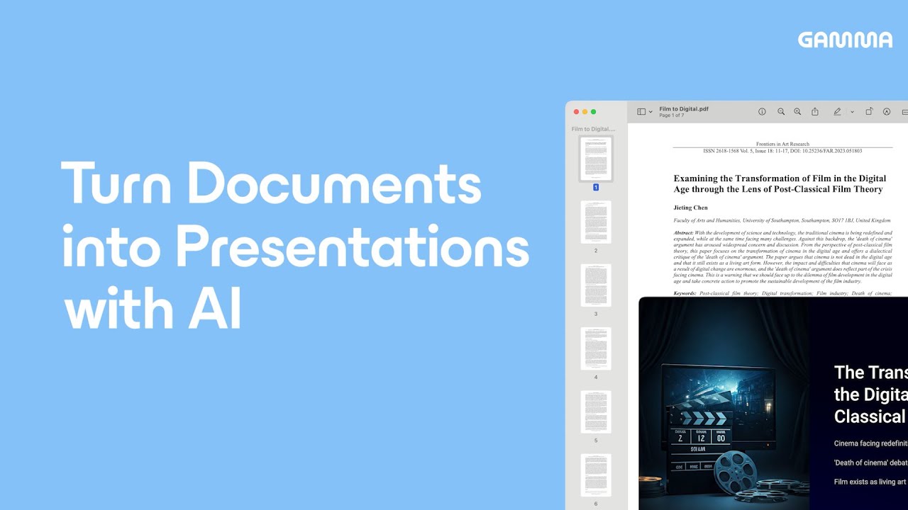 How to turn any Document into a Presentation with Gamma AI - YouTube