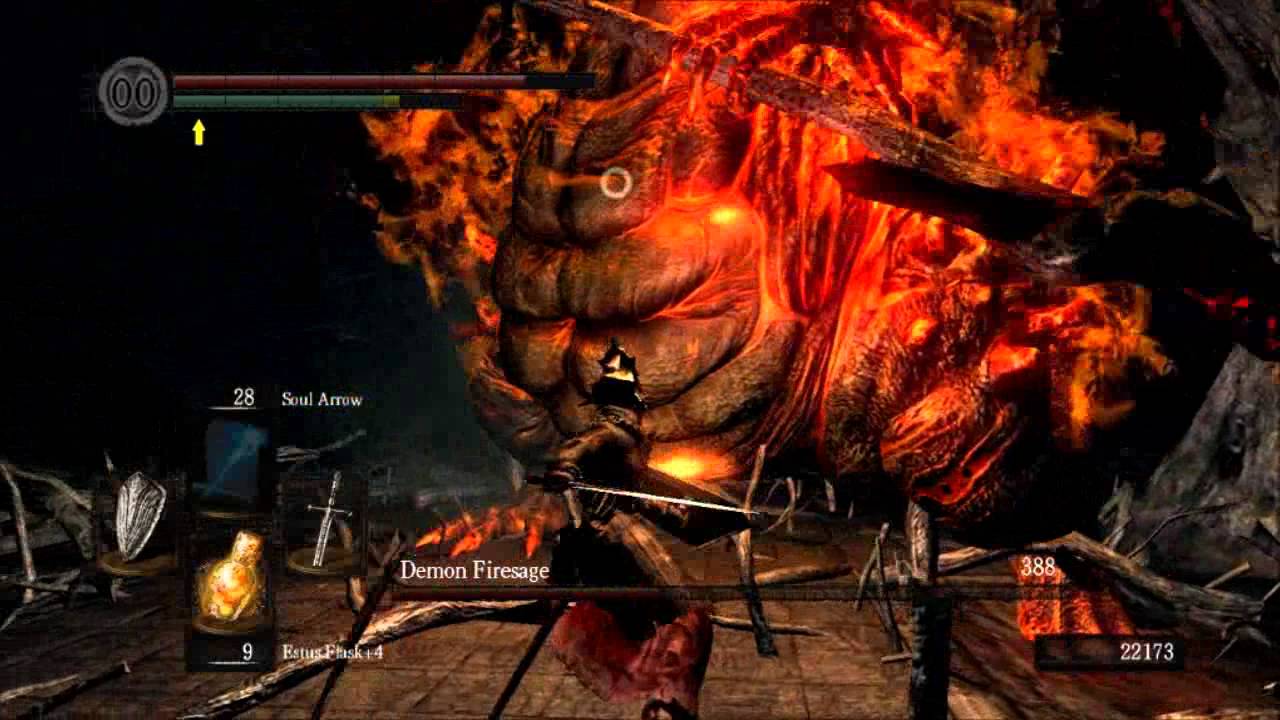 Dark Souls boss fight - Demon Firesage - YouTube
