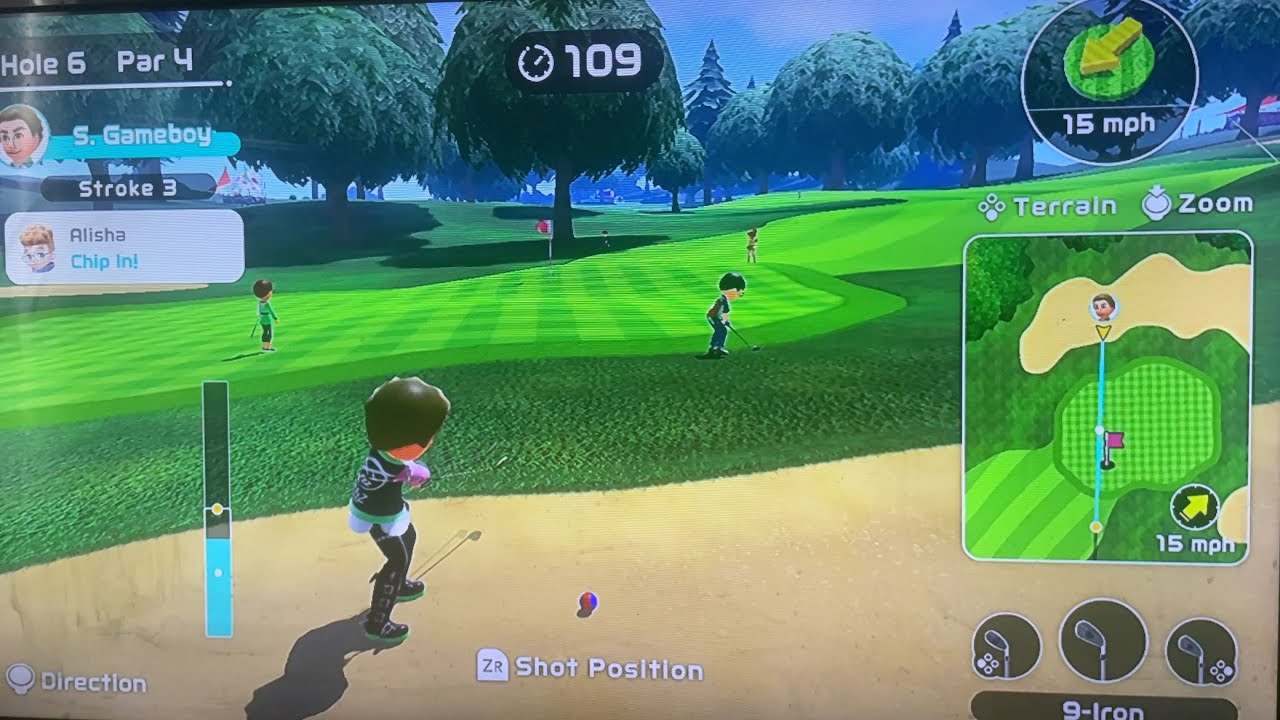 Nintendo Switch Sports Golf: Chip In From Bunker - YouTube