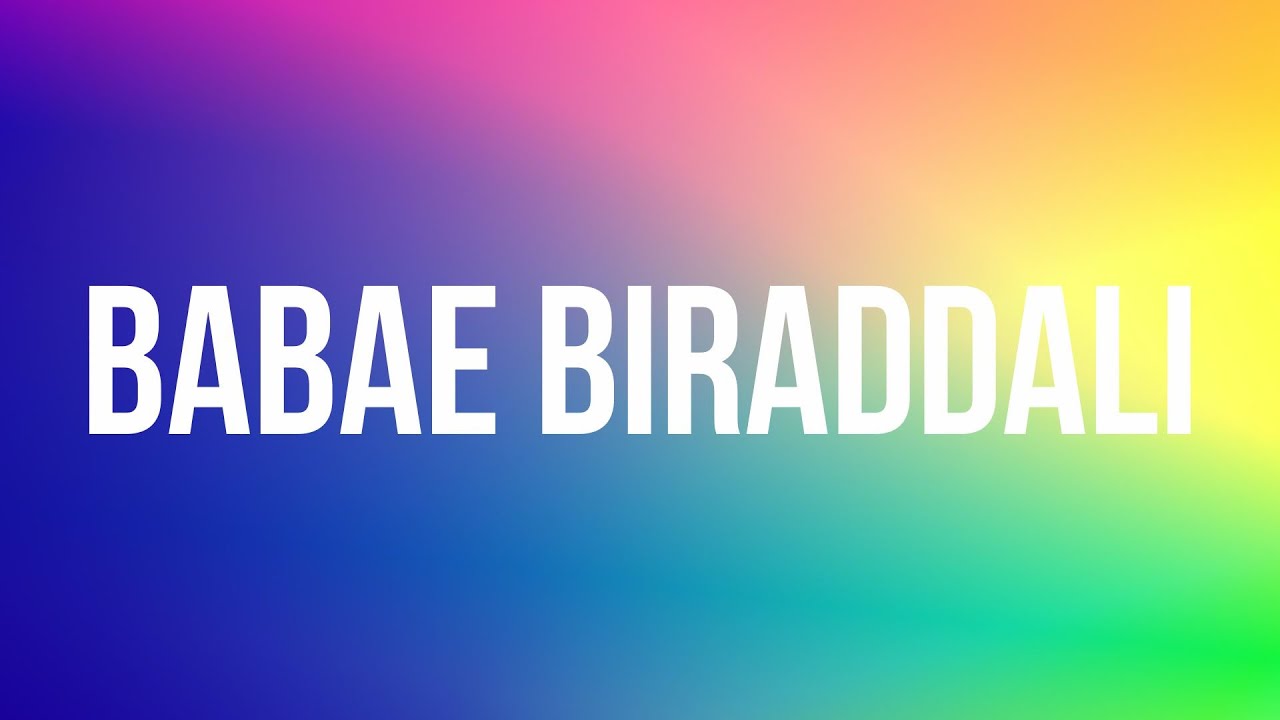 Babae Biraddali - Ali (Lyrics) | Tausug Song - YouTube