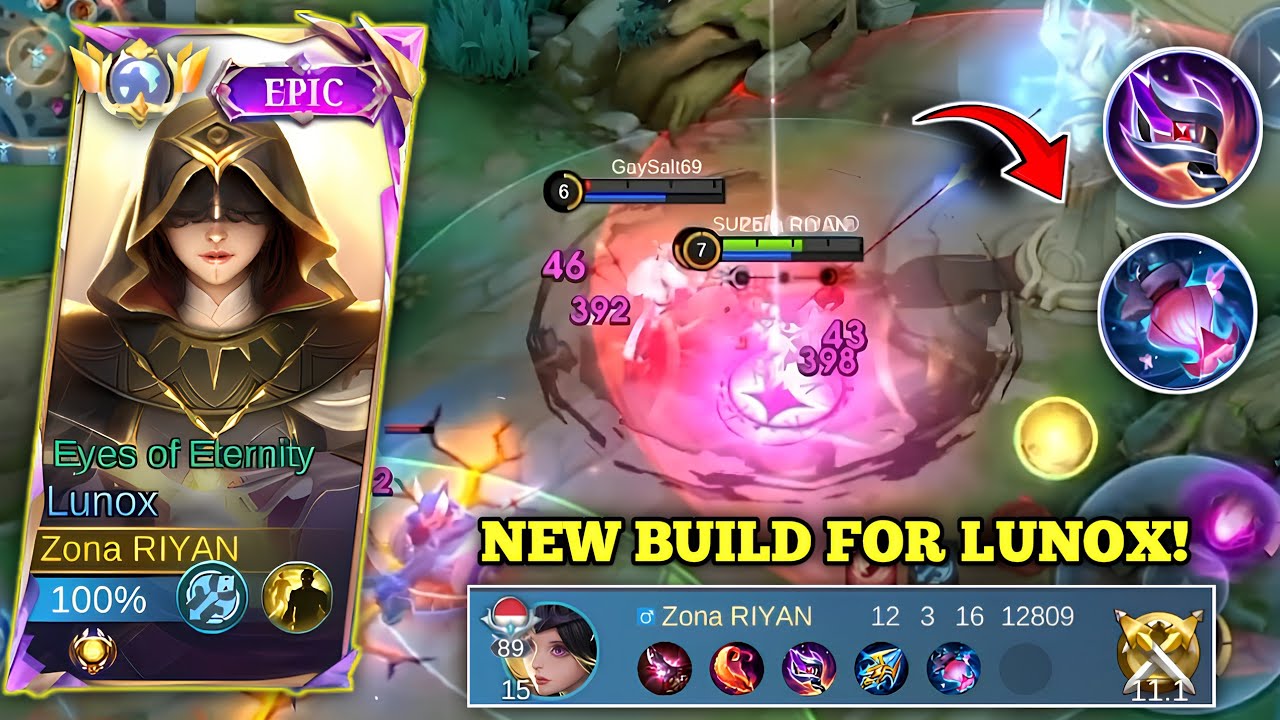 NEW BUILD & EMBLEM FOR LUNOX AFTER NEW UPDATE‼️GAMEPLAY & COMBO LUNOX ...