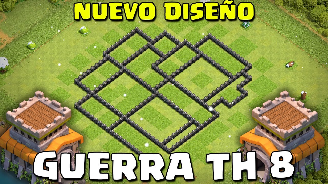 DISEÑO GUERRA TH 8 ANTI DRAGONES | CLASH OF CLANS - YouTube