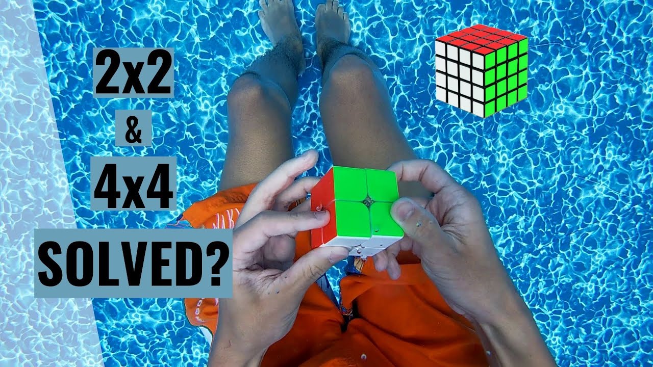 Solving a 2x2 and 4x4 Rubik's Cube Underwater! - YouTube