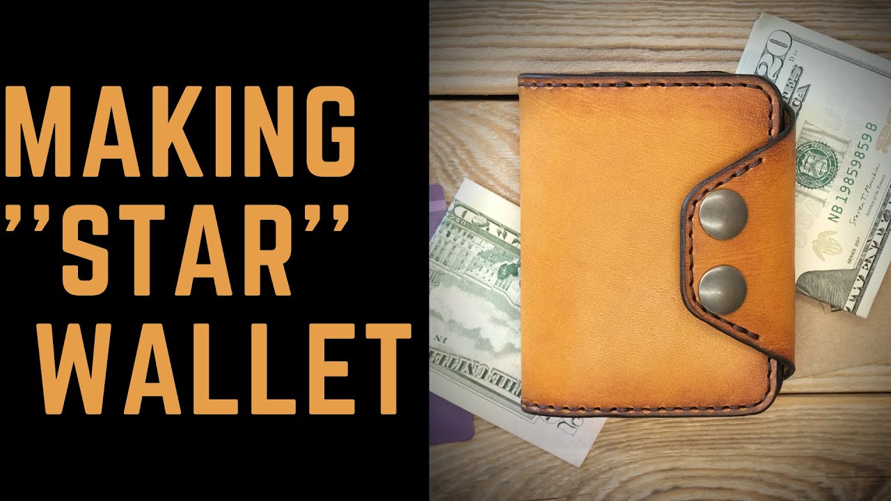 Making "Star" wallet. Leather pattern. - YouTube