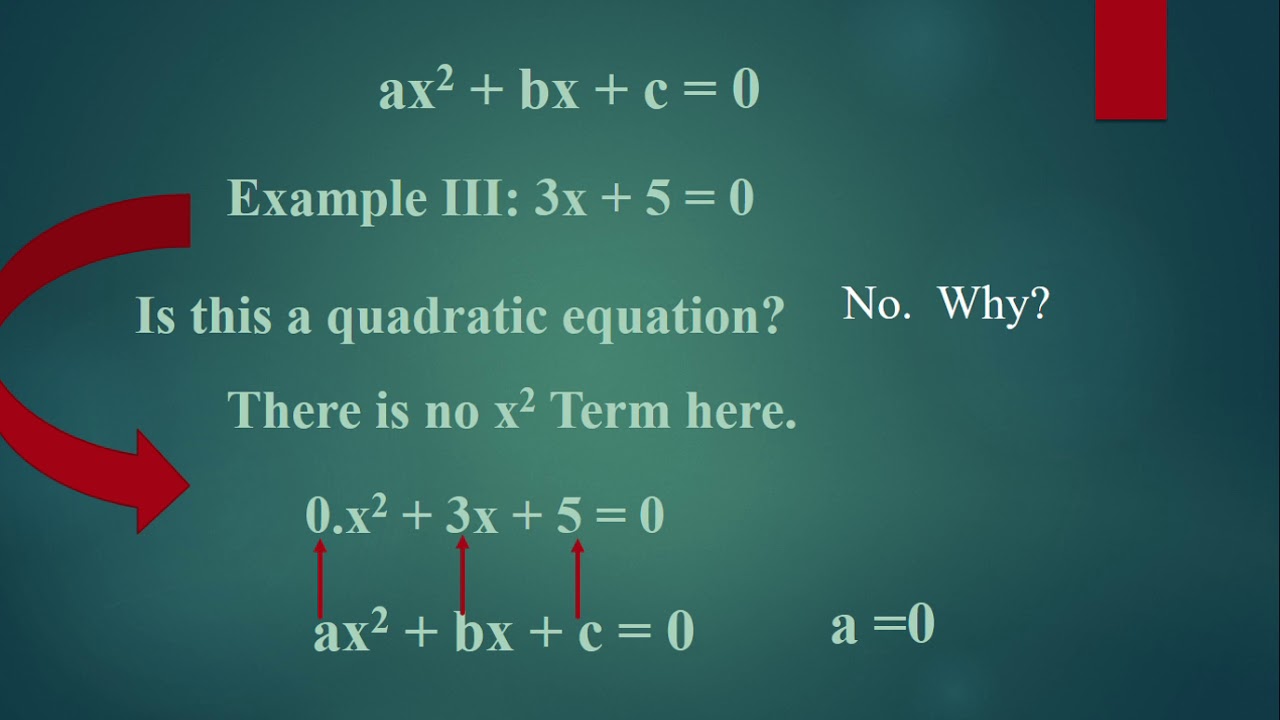 What Are Quadratic Equations How To Identify Quadratic Quations What Are Quadratic Equations How To Identify Quadratic Quations