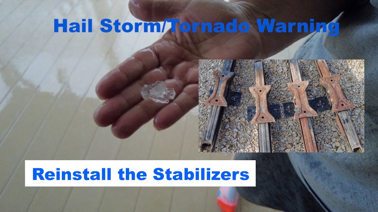 Refurbish Stabilizers before a Huge Storm Hits Campground - YouTube