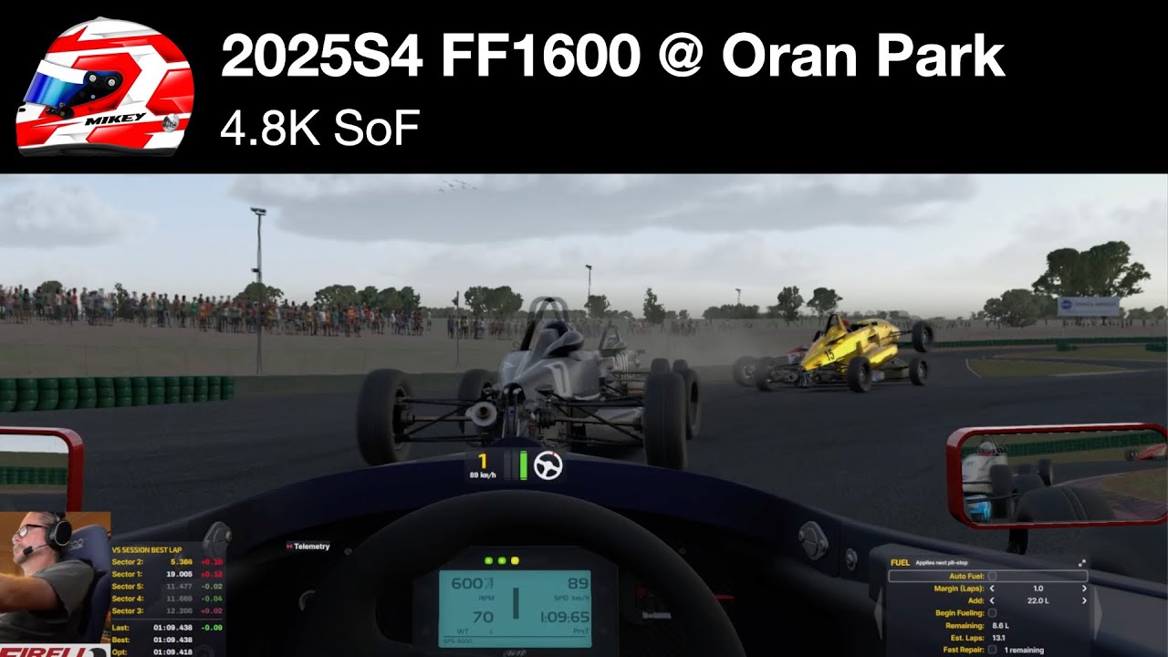iRacing FF1600 @ OranPark 4.8K SoF - 17 Nov 2025 - YouTube