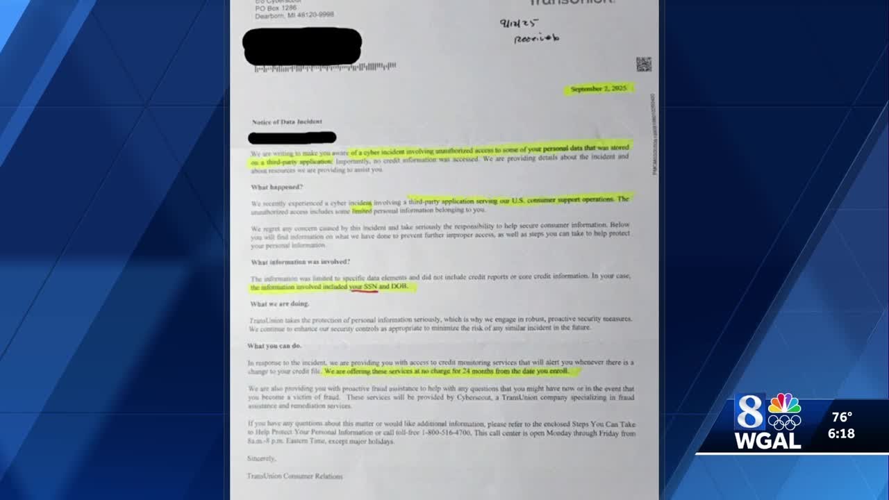 On Your Side: TransUnion data breach letter - YouTube