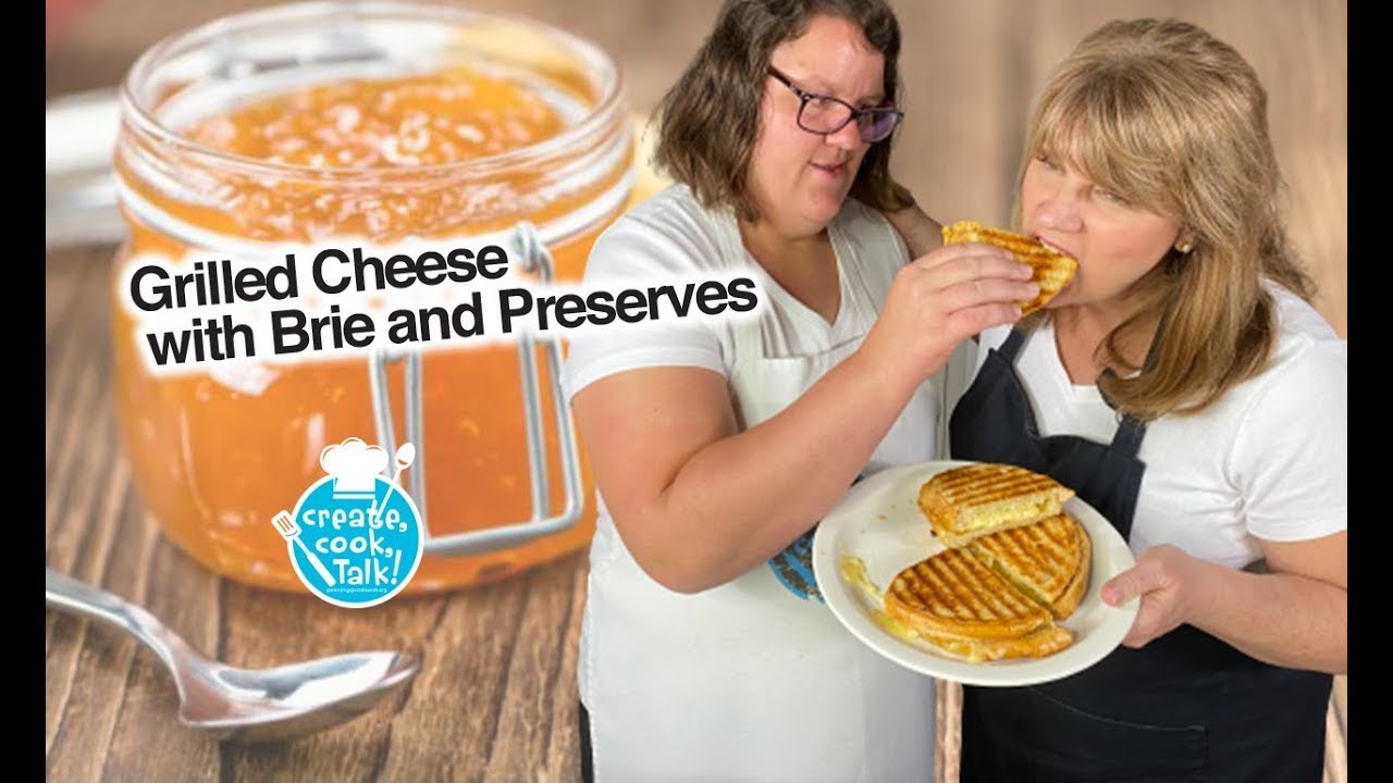 Create Cook Talk Grilled Cheese with Brie and Preserves - YouTube