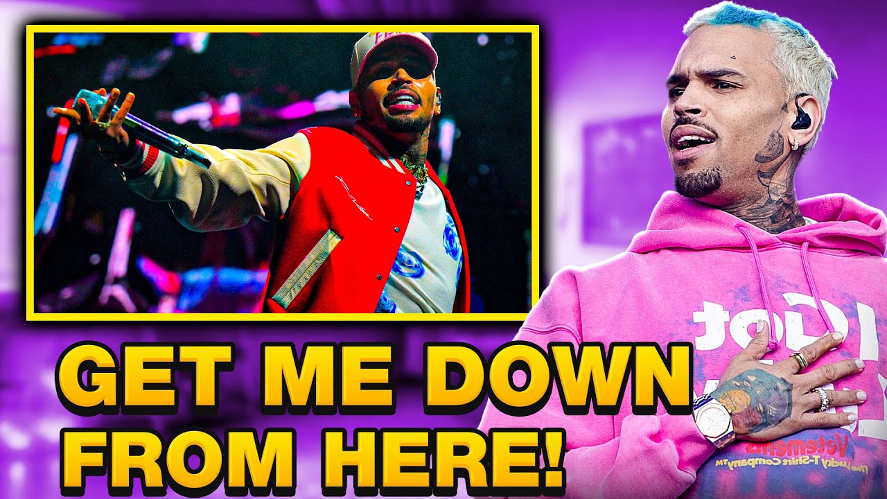GET ME DOWN! Chris Brown Gets Stuck Mid Air During Show After ...