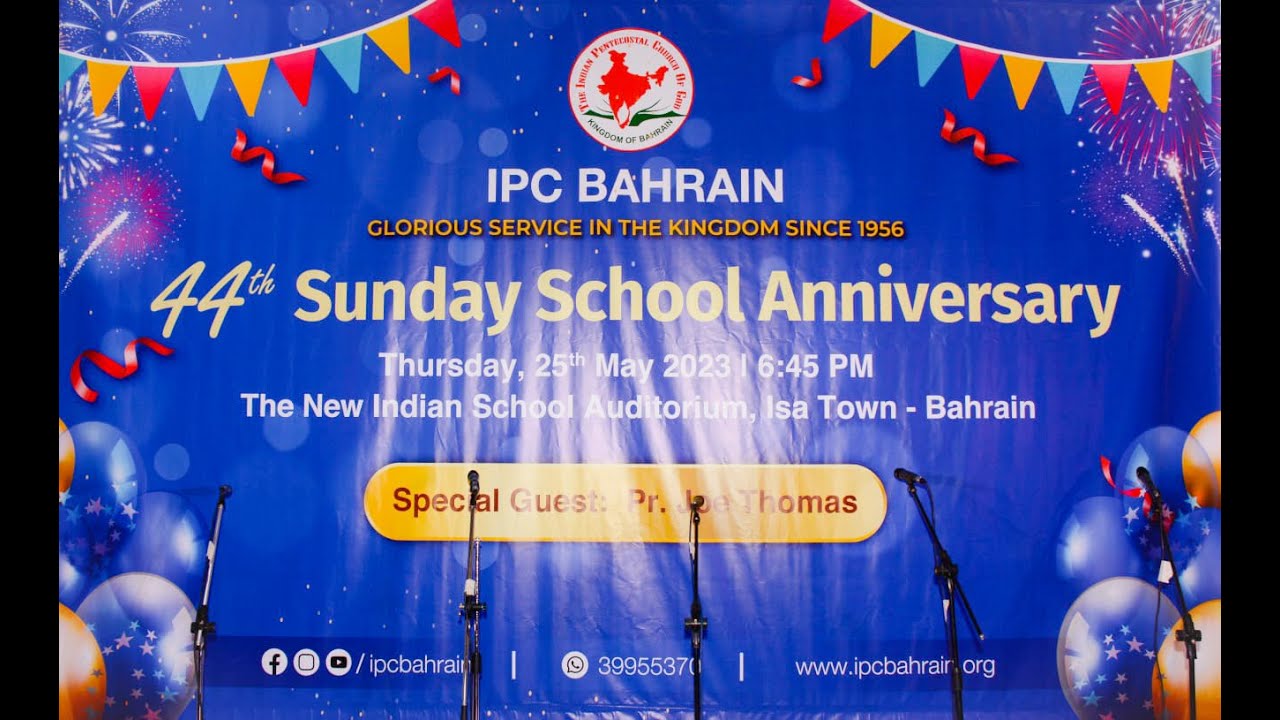 Highlights - 44th Sunday School Anniversary | IPC Bahrain - YouTube