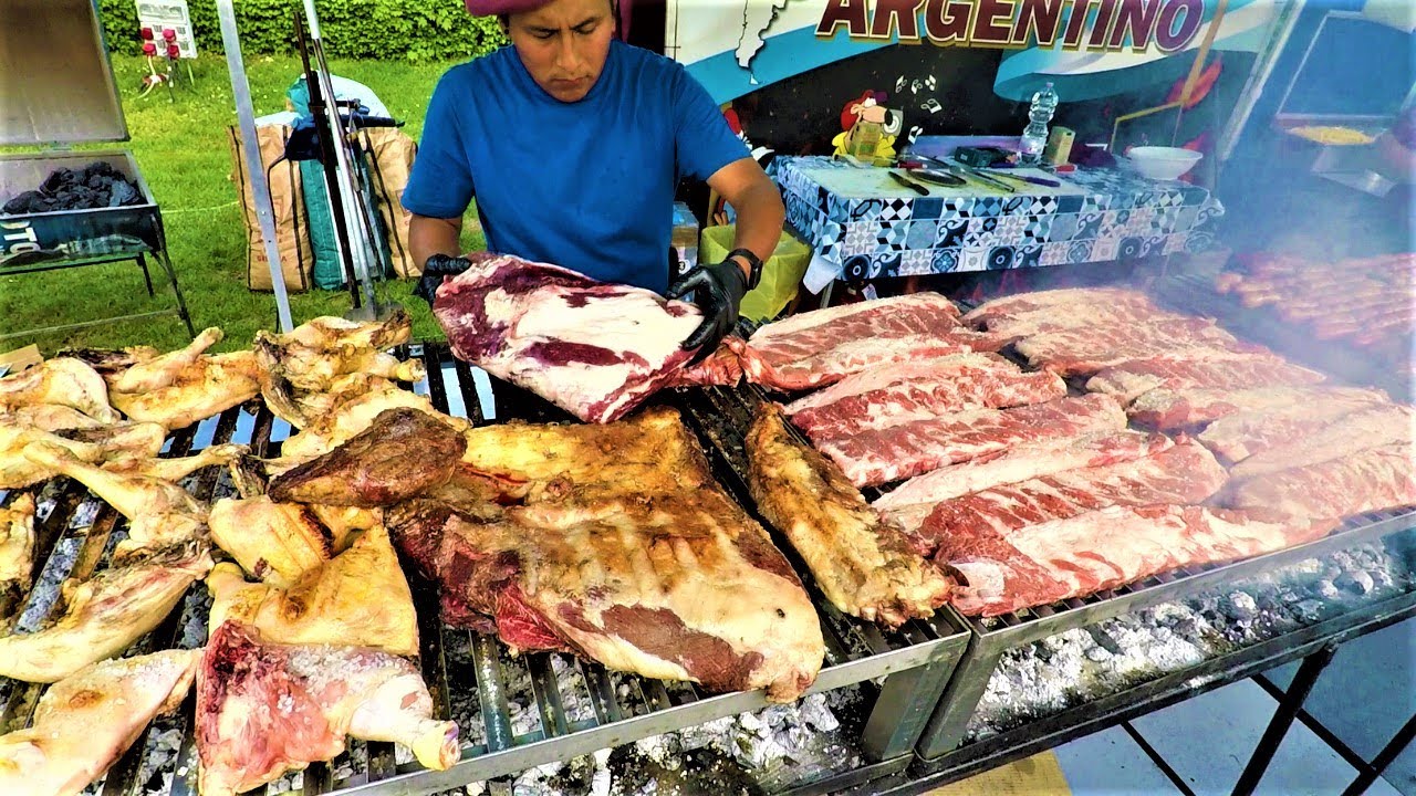 Grilled Meat from Argentina. Street Food Festival in Aosta, Italy - YouTube