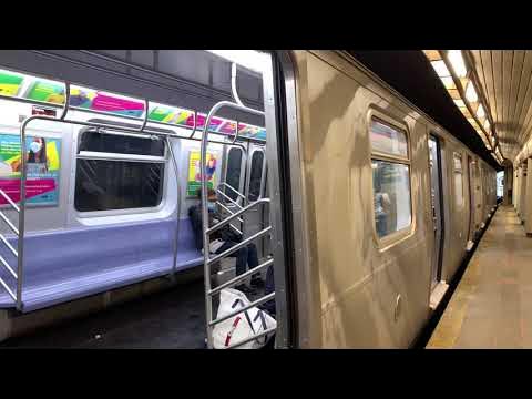MTA BMT Subway: Coney Island bound R160 (Q) Train @ Church Ave - YouTube