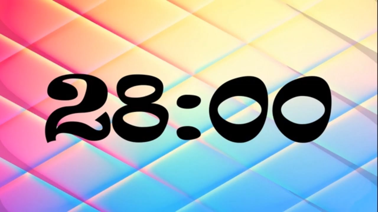28 Minute Timer | 1680 Second Timer | 28 Minute Countdown with Music ...