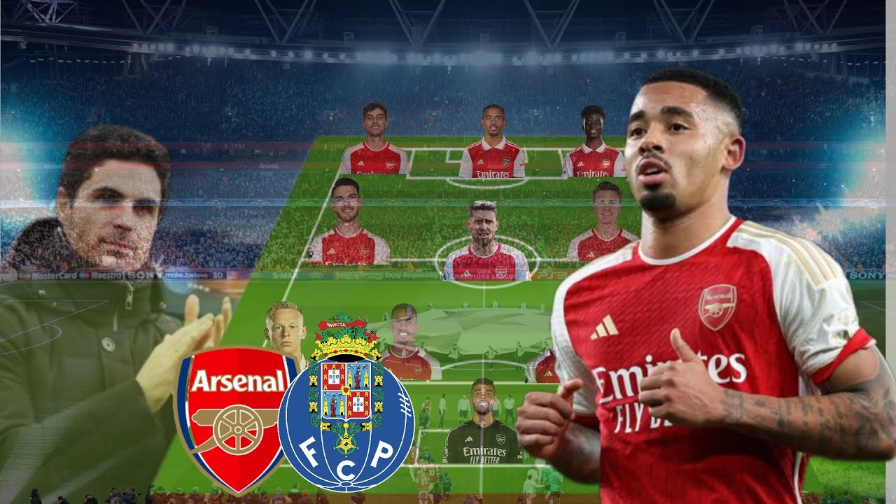 JESUS STARTS: ARSENAL POSSIBLE LINE-UP AGAINST PORTO. - YouTube