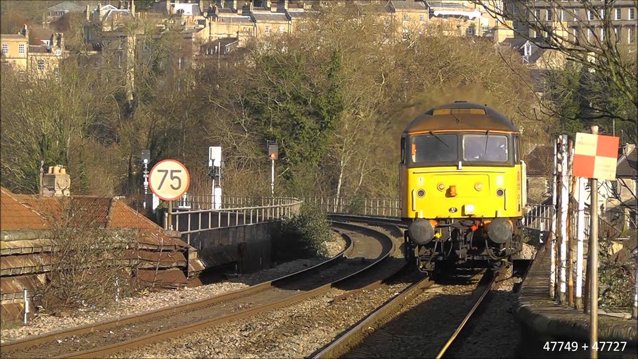 Colas 47749 + 47727 on 0Z47 @ Bath 15/1/12 - YouTube