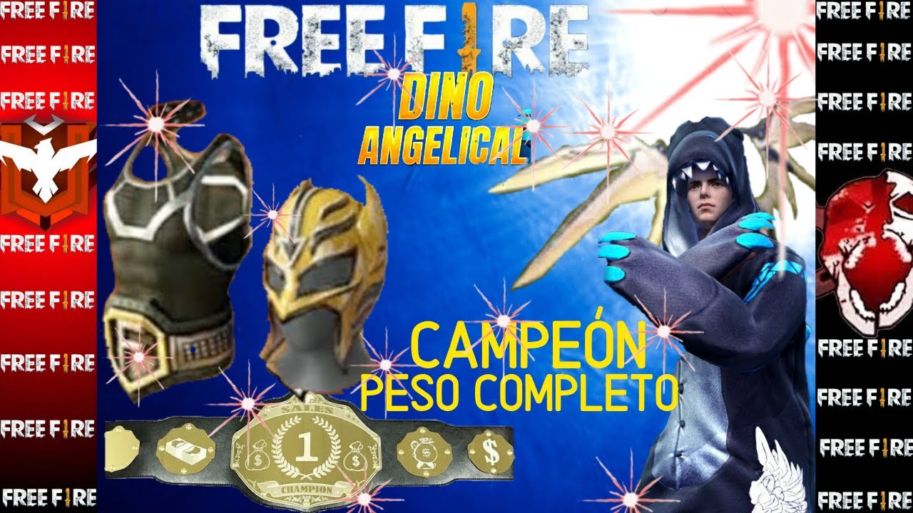💥Dino Angelical, Mascara Campeón Pesó Completo (torso) - Free Fire ...