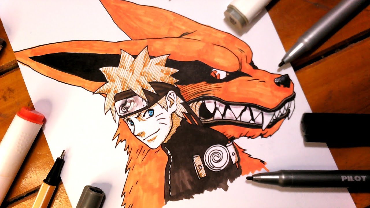 How To Draw Naruto With Kurama Youtube