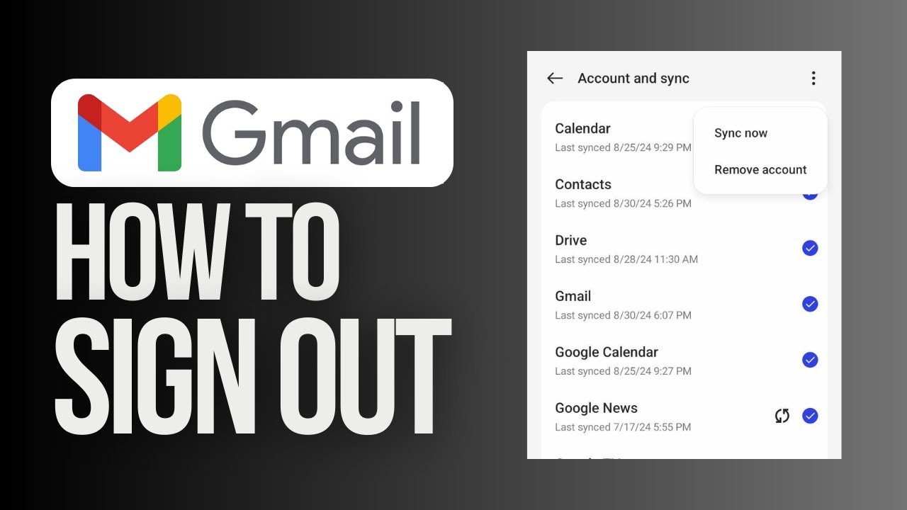 How to Sign Out Gmail Account - YouTube