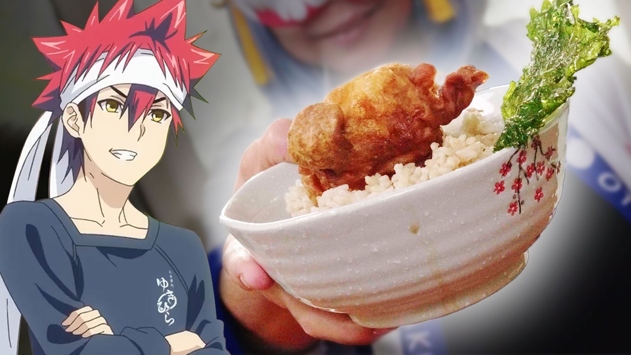 Anime Cooking ASMR Crispy Yukihira EGG Tempura Bowl | Recreating Food ...