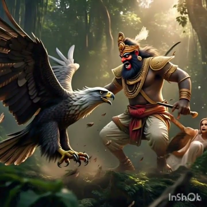 Jatayu Ravan Yudhजटायु रावण युद्धJatayu Ravan FightJatayu Ramayana ...