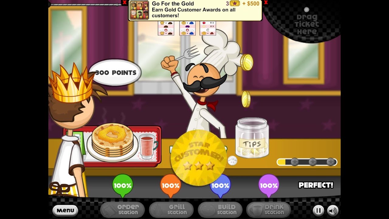 Papa's Pancakeria Episode 22: All Gold Customers (Perfect Day) - YouTube