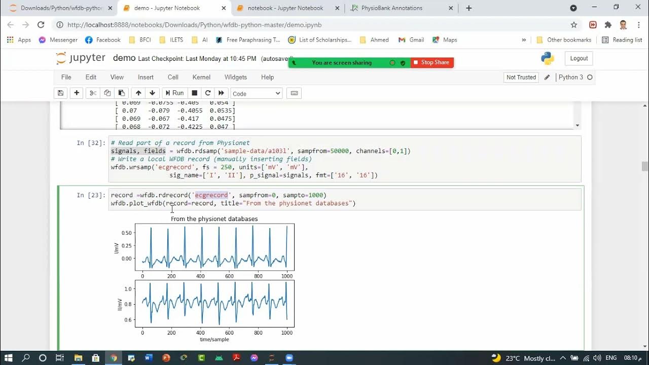 4. WFDB library for signal processing in python عربي - YouTube