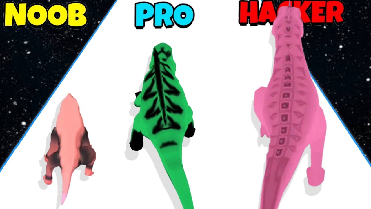 Dinosaur Evolution Runner Game Noob vs Pro vs Hacker - YouTube