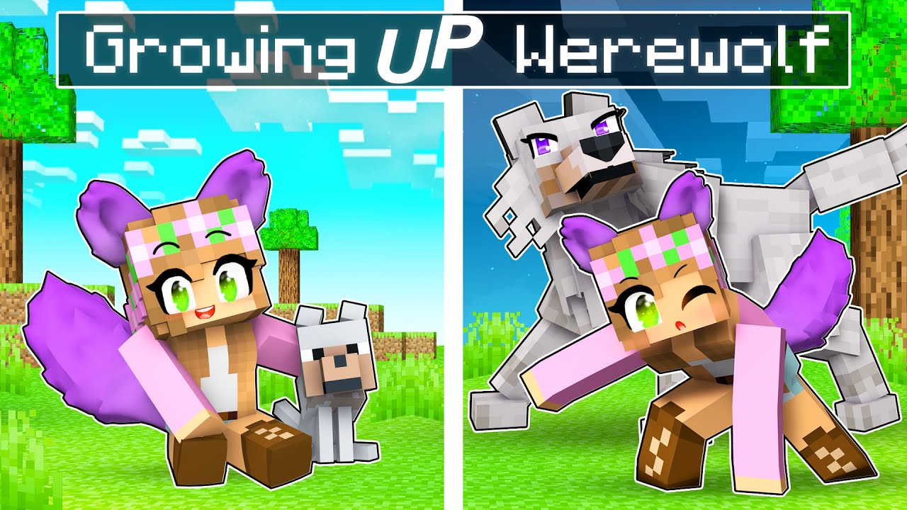 Growing Up as A WEREWOLF in Minecraft - YouTube
