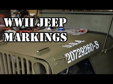 Painting WWII Jeep Hood Markings - Hood and Grill Install - YouTube